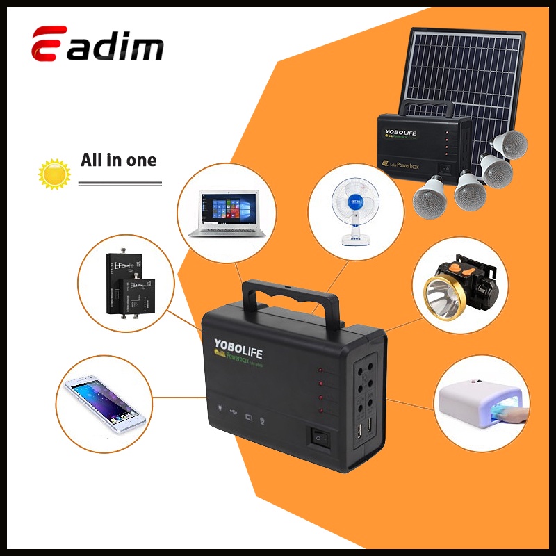 Portable 5000mAh Large Capacity Power Solar Generator Portable Outdoor ...