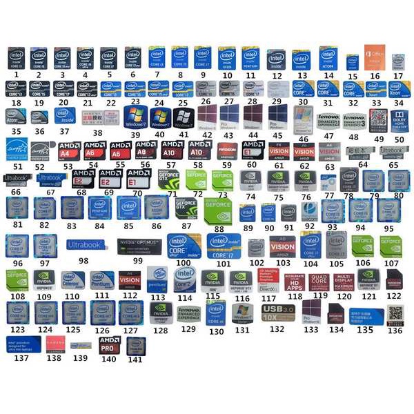 [Sticker] New Style Brand Original CPU Label Desktop Notebook Sticker ...