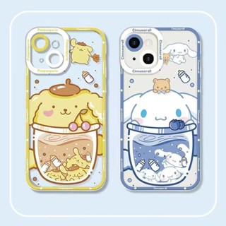 Cartoon Cute Pom Pom Purin & Cinnamoroll Phone Case For IPhone 15 14 13 ...