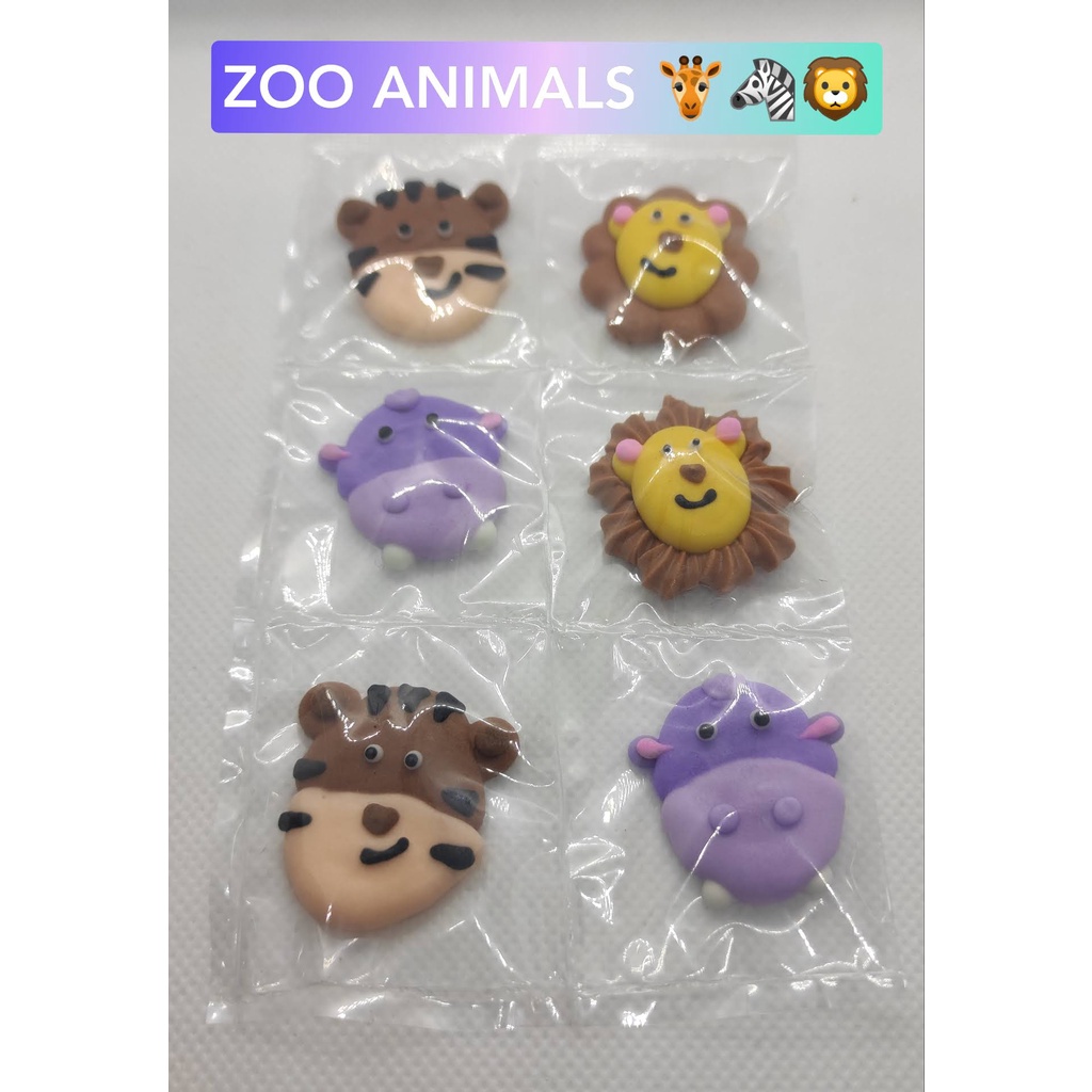 animals in the zoo ROYAL ICING Edible Cake Cupcake Topper | Shopee ...