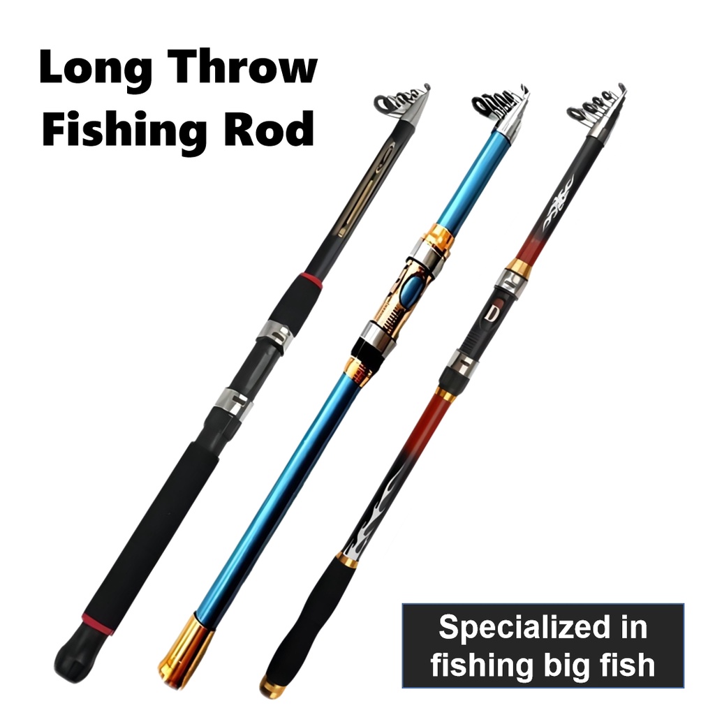 Telescopic fishing rods Throwing fishing rods Carbon and metal fishing ...