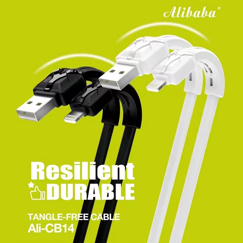 Ali-Cb14 2.4A Flat Usb Cable Fast Cable Resilient Duration Ios/Micro ...