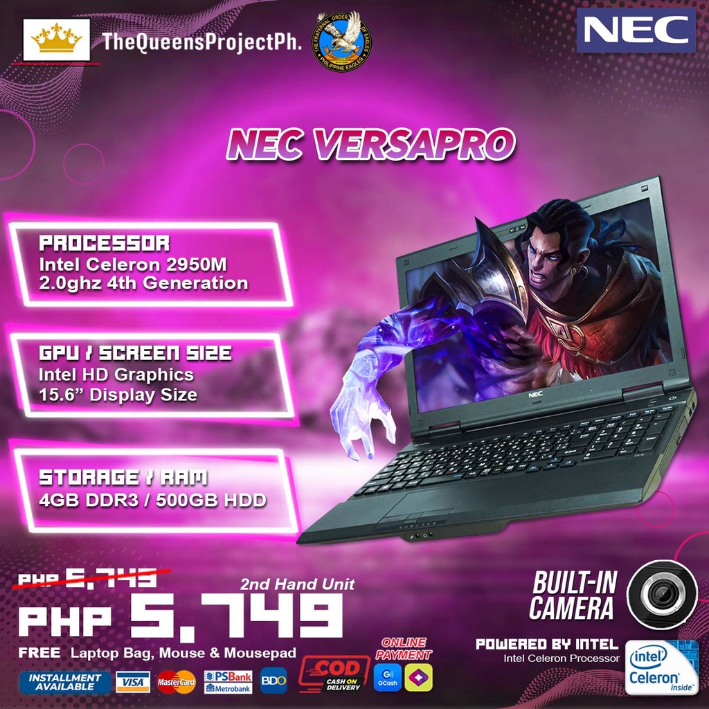 Laptop NELaptop NEC Versapro Intel Celeron 2950M 2.0ghz 4gb 320gb HDD ...