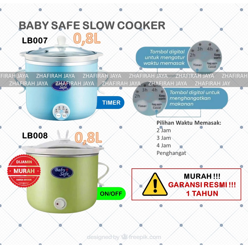 Zj Slow Cooker BABY SAFE LB007 | Slow COOKER BABY SAFE LB008 | Slow COOKER Baby Safe Lb008 ...