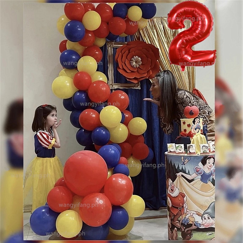 80pcs Disney Snow White Princess Theme Party Balloons Arch Garland Kit ...