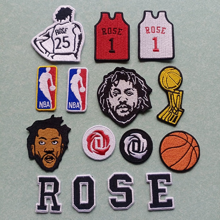 Embroidered NBA Team Logo Sticker ROSE No. 1 Preserved Flower Jersey ...