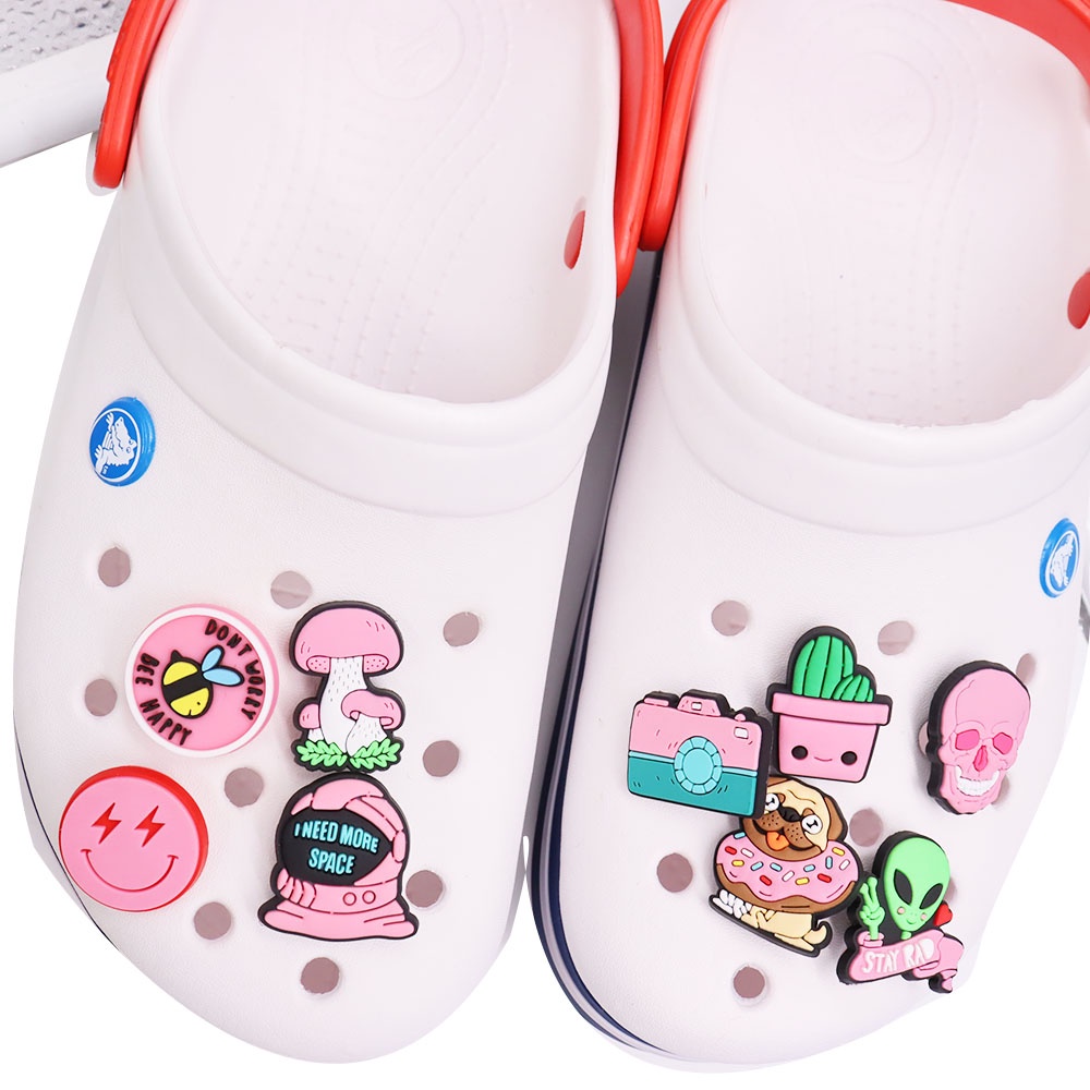 Cartoon Donut Flower Jibbits for designcs Alien Skeleton Shoe Charms ...