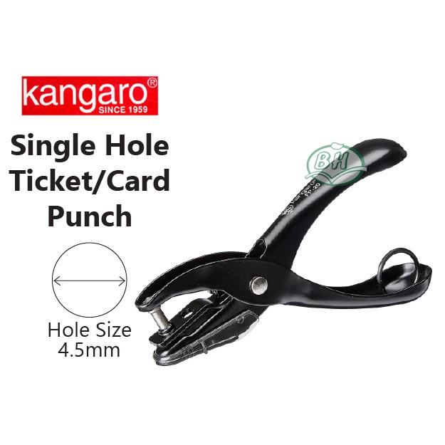 Single Hole Ticket/Card Black Puncher [4.5mm Hole Diameter] Kangaro ...
