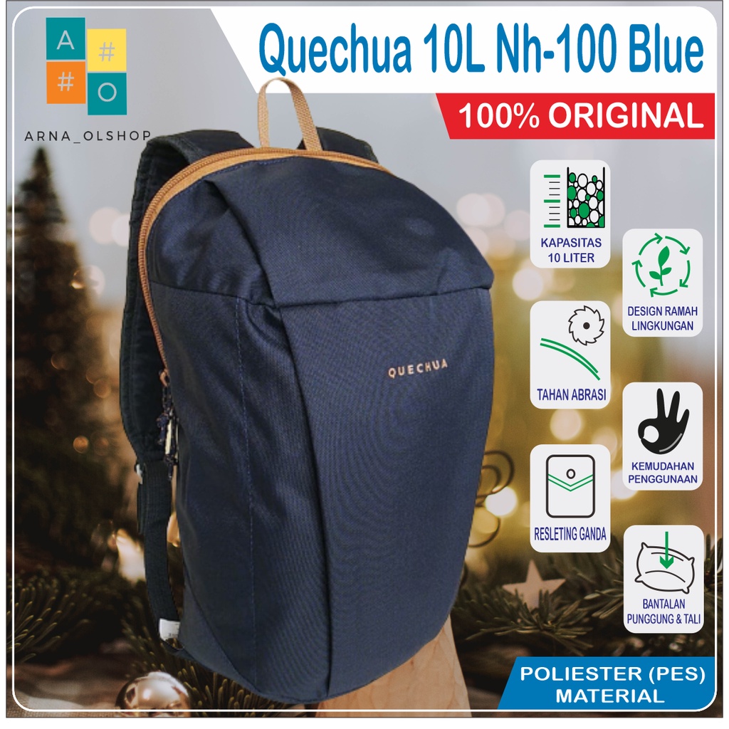 Quechua mini Sport Shoe Backpack 10 Liter Blue Nh-100 Backpack Original ...