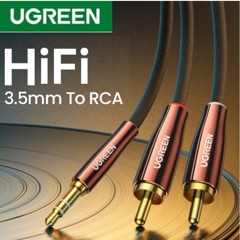 Ugreen HiFi RCA Cable RCA to RCA Coaxial Cable Stereo Audio Cable Nylon ...
