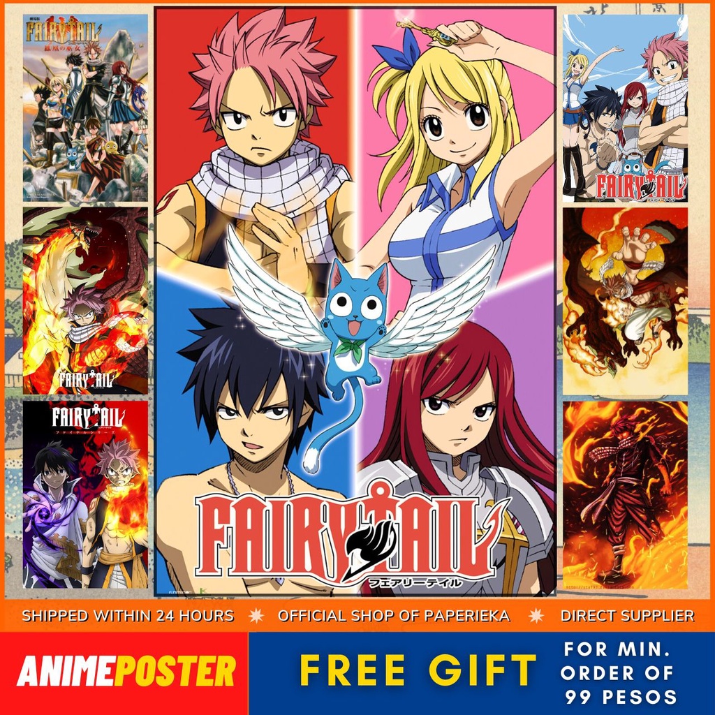Fairy Tail A4 : Official Anime Poster / Stickers / Laminated Posters ...