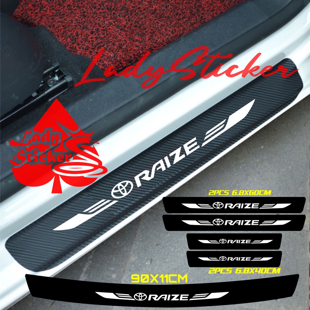 3d CARBON SILL PLATE RAIZE CAR 3D CARBON STICKER TOYOTA RAIZE CAR ...