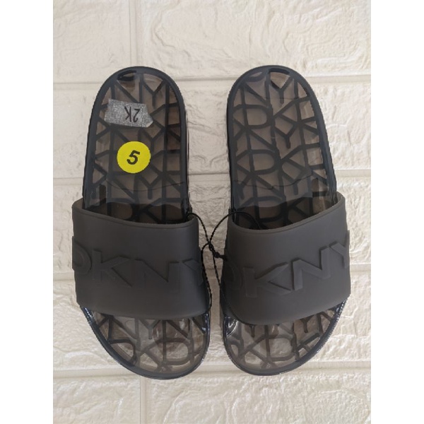 Original DKNY Tenni Logo Detail Jelly Pool Slides (USA) | Shopee ...