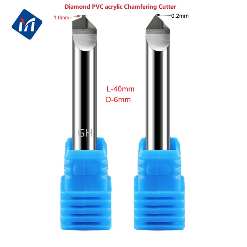 Diamond PVC acrylic cutter chamfer tool plastics fiber aluminum milling ...