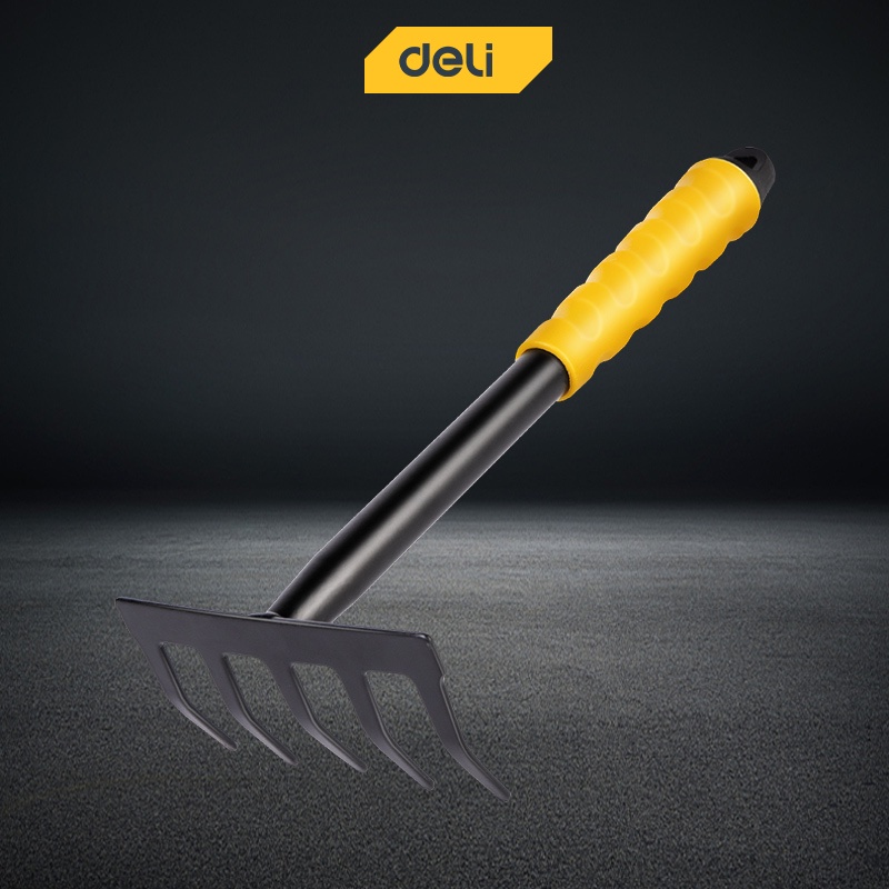 Deli Five-tooth Steel Rake Household Gardening Tools Potted Planting ...