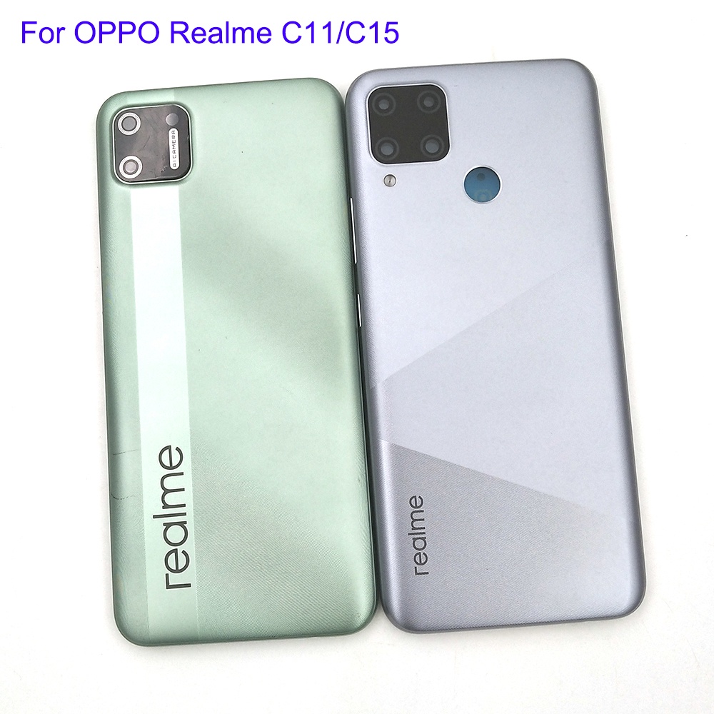 Realme C11 2020 RMX2185 Back Battery Cover Door Panel Housing Case Rear ...