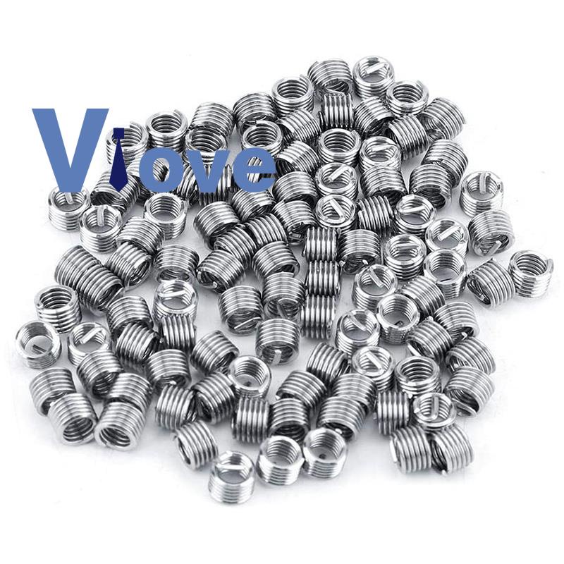 100Pcs Wire Insert Thread, M4 Heli Coil Thread Repair Stainless Steel ...