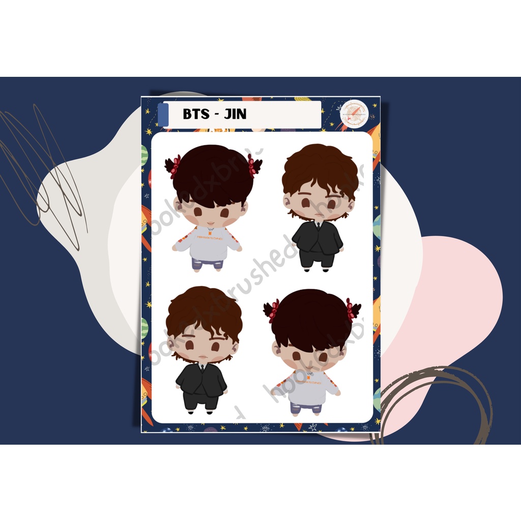 BTS - Jin Sticker Pack (5x7") | Shopee Philippines