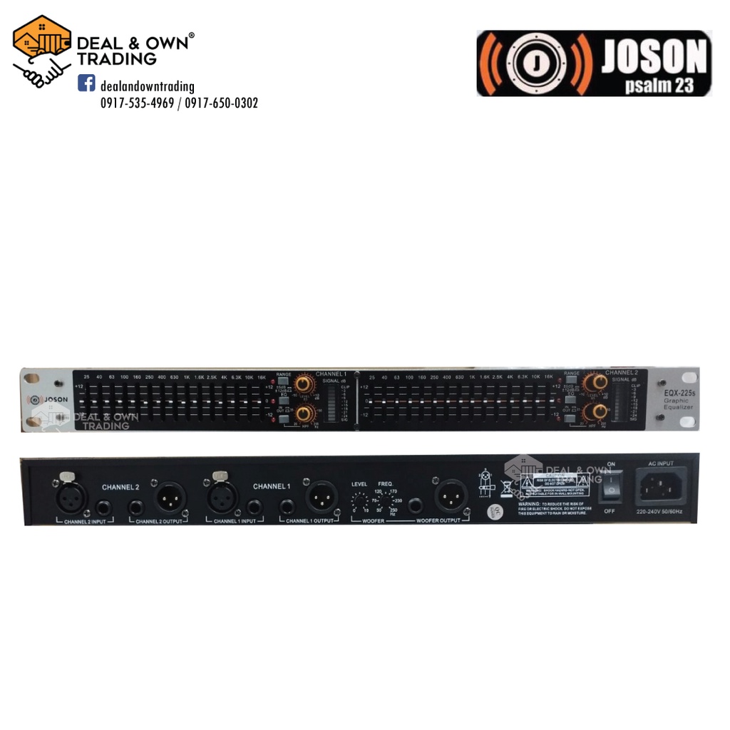 Joson EQX-225S Graphic equalizer with sub-out 2022 | Shopee Philippines