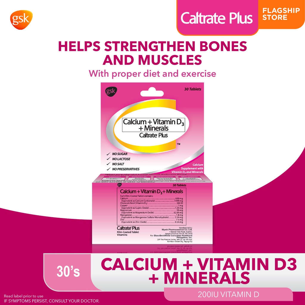 Caltrate Plus 30 Tablets (FREEBIE) | Shopee Philippines