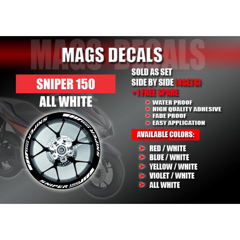 Mags Decals Sticker for Yamaha Sniper 150 | Shopee Philippines