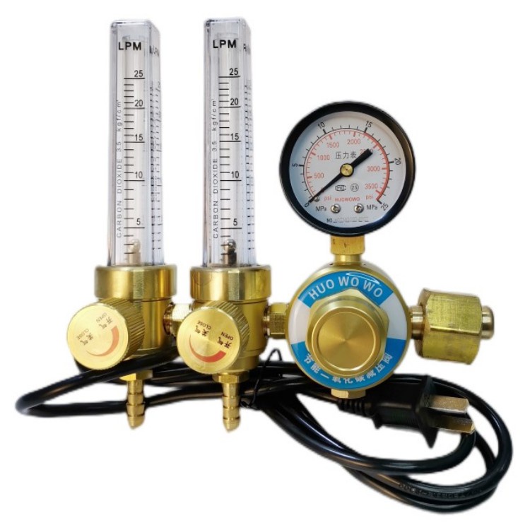Double Flowmeter Carbon Dioxide Gas Regulator Co2 Reducer Brass Body ...