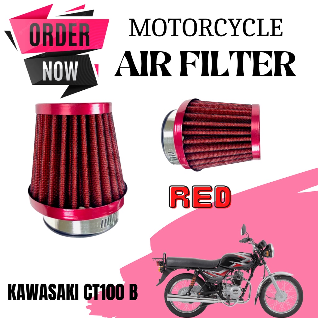 MOTOR AIR FILTER FOR KAWASAKI CT100 B| RED | MOTOR AIR CLEANER | CASH ...