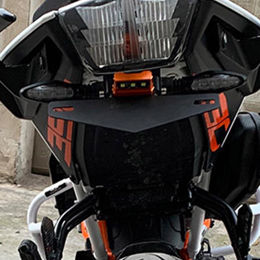 Rear License Plate Tail Frame Holder Bracket LED Light for DUKE 125 250 ...
