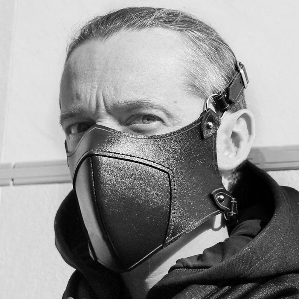 Gothic Style PU Mask Steampunk Street Boy Motorcycle Mask Halloween ...