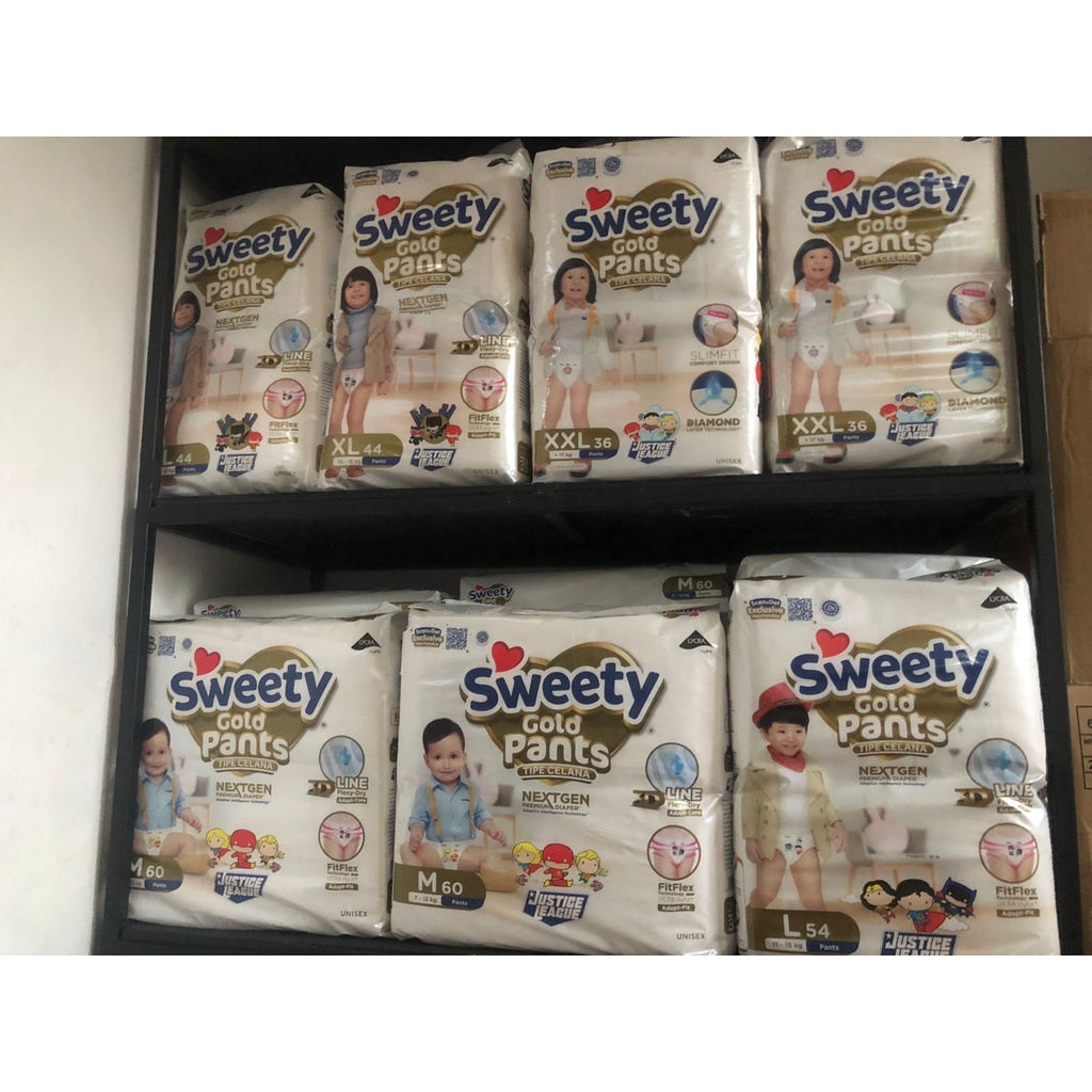 Sweety Gold Pants/ Diaper Type Pants/ Nextgen Premium Diaper [M60/ L54 ...