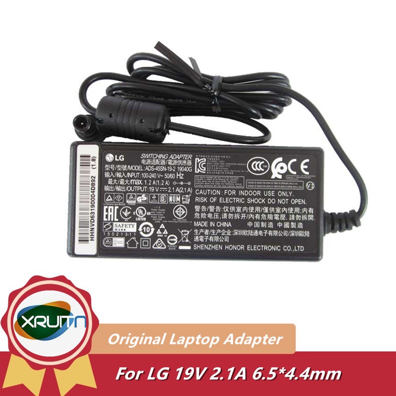 19V 2.1A 6.5*4.4mm Switching AC Adapter Power Charger FOR LG 24 Inches ...