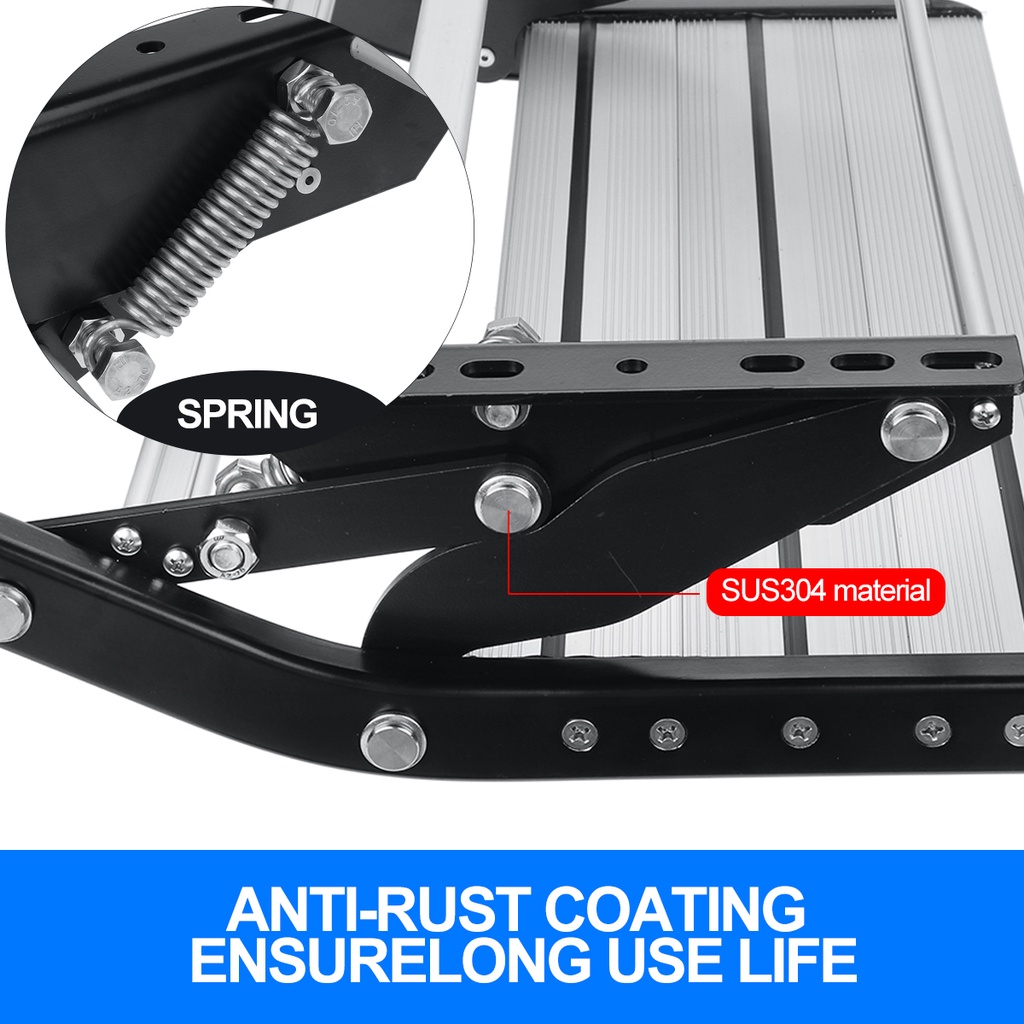 Double / Single Pull Out Step Aluminium Steel Manual Caravan RV Camper ...
