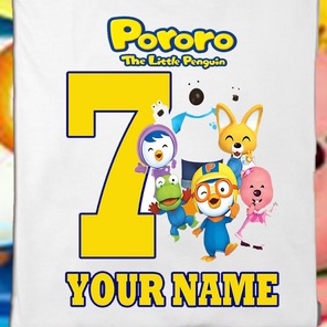 Pororo Shirt Birthday 6 7 8 9 10 Theme Pororo V2 Shirt for Kids to ...