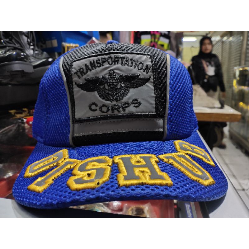 Dishub hat latestbiru with embossed Dishub adhesive logo | Shopee ...