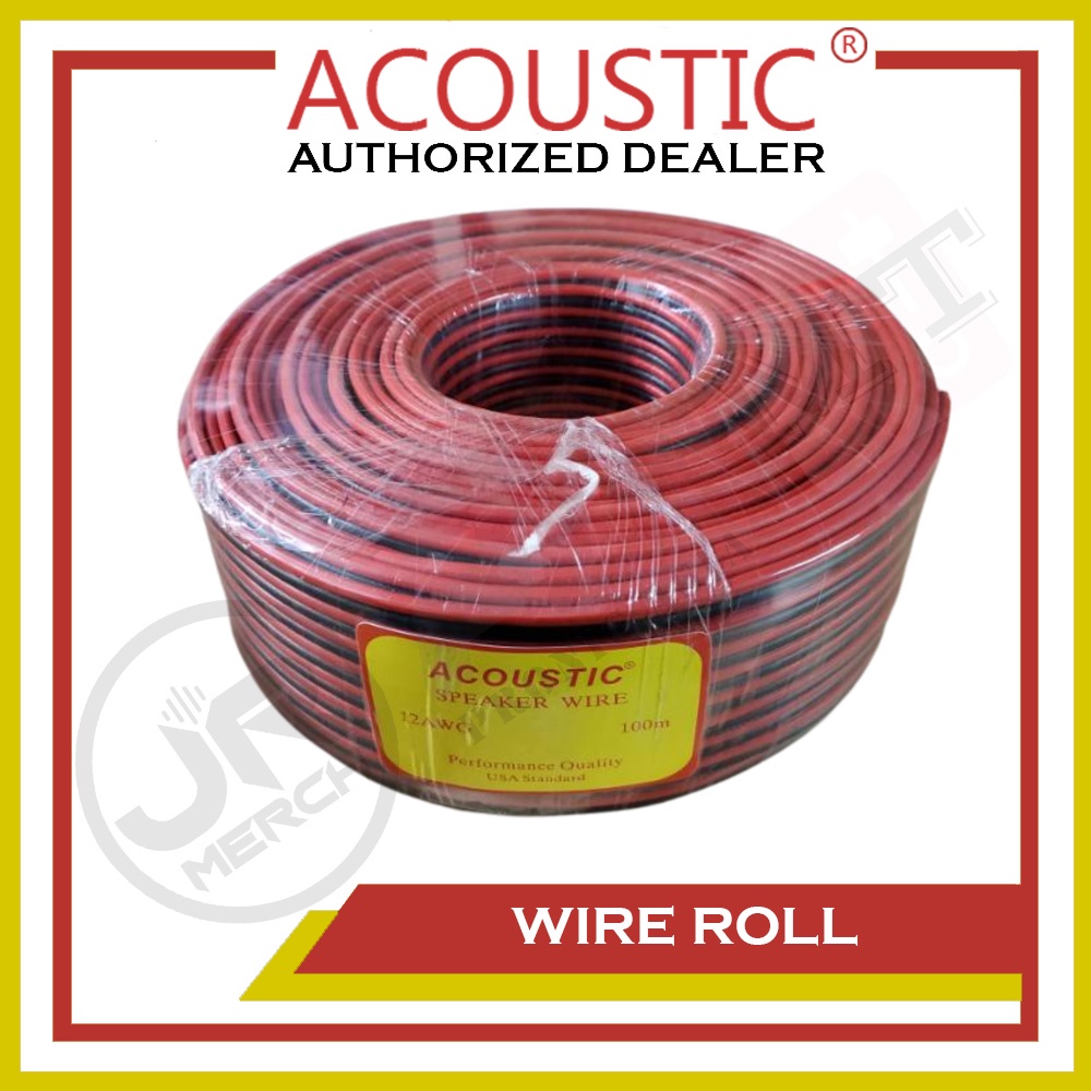 1 Roll/100 meters Acoustic 12AWG Copper Audio Speaker Wire (SW12GA-RB ...