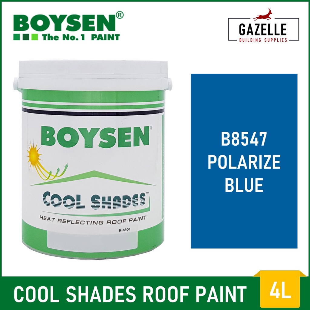 Boysen Cool Shades Roof Paint - 4L ( 7 Colors Available ) | Shopee ...
