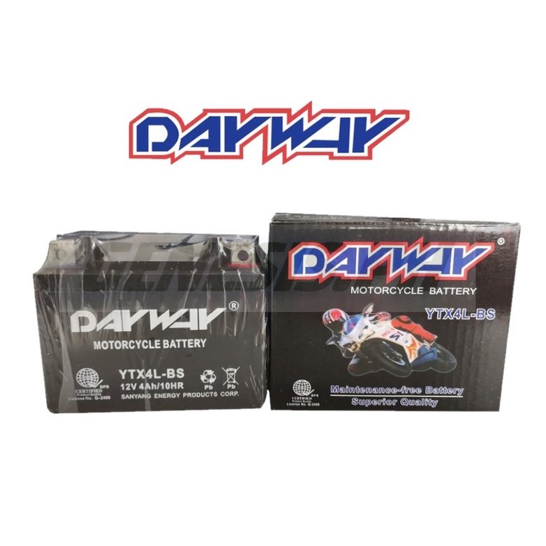 Genesis Dayway Motorcycle 4L Battery 12V Battery Motor Battery YTX 4L ...