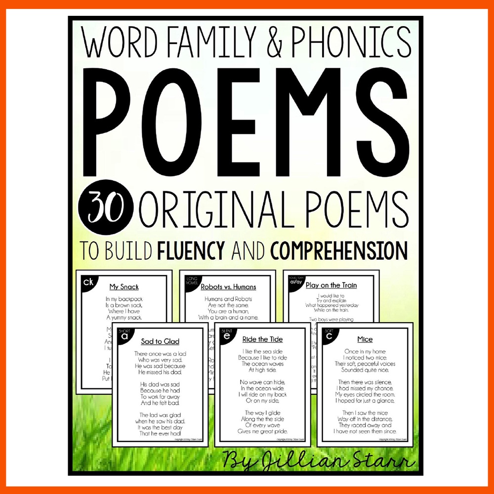 Word Family Phonics Poetry Poem of The Week Children Learning English ...