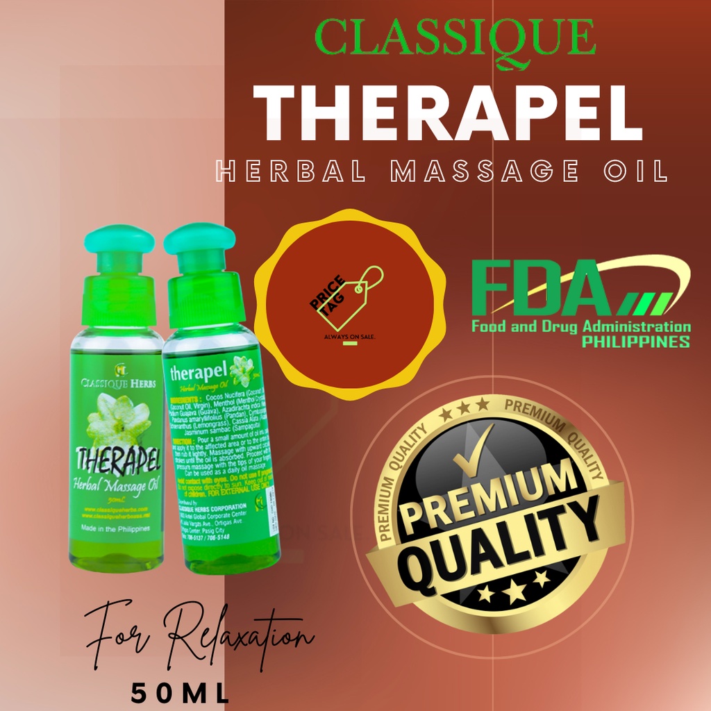 Therapel Herbal Massage Oil (100% Authentic) | Shopee Philippines