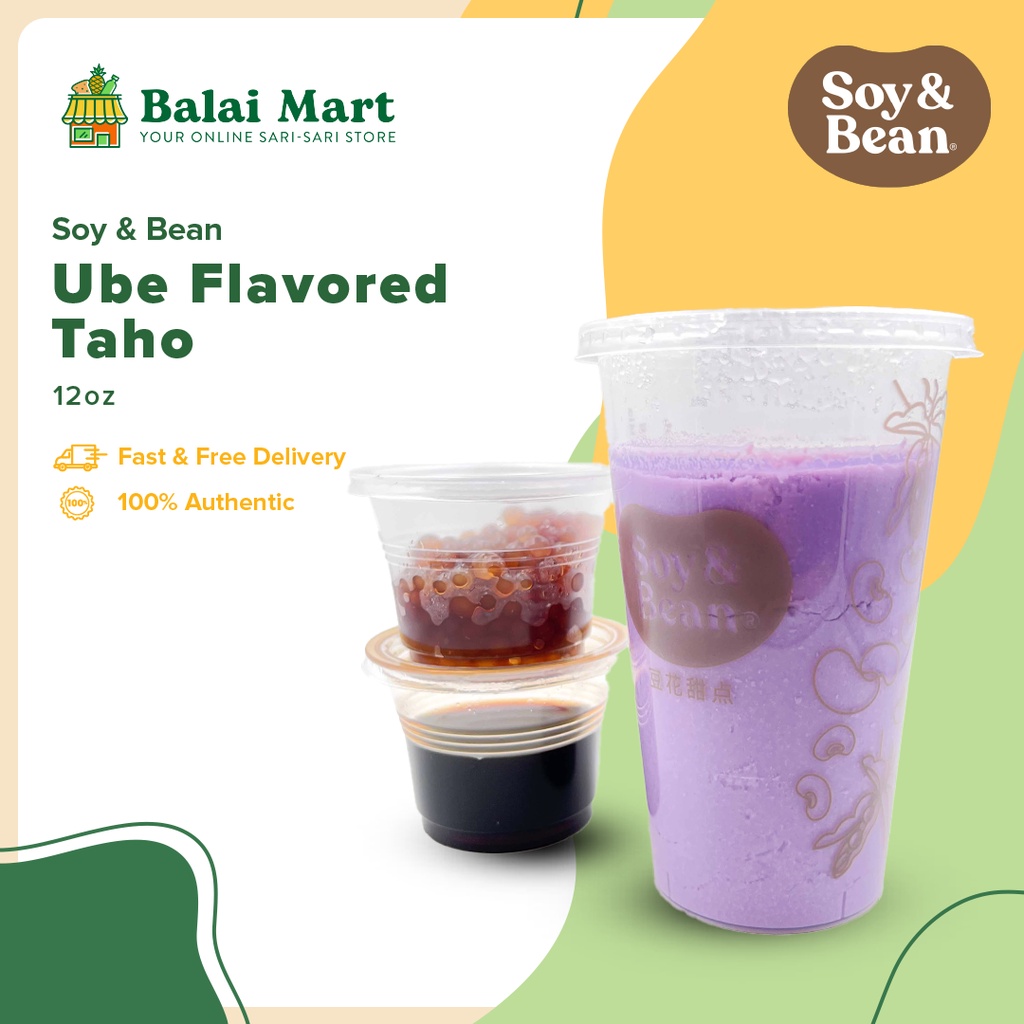 Soy & Bean Ube Flavored Taho 16oz [Desserts, Taho, Plant-Based ...