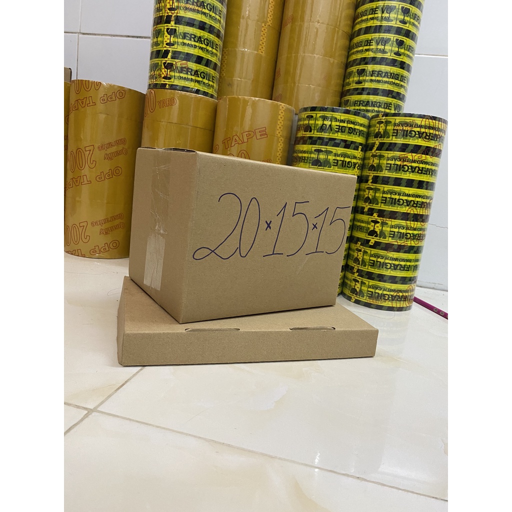20x15x15, carton box, 3-layer corrugated B shipcod box. | Shopee ...