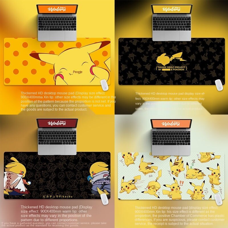 Pikachu Cute Mouse Pad Oversized Office Computer Keyboard Pad Desk Mat ...