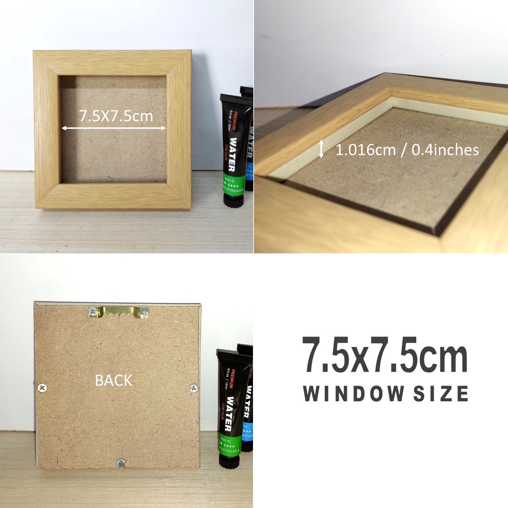 CUSTOMIZED frame 5.5 x5.5 outer size 7.5x7.5cm 057 LC no matting no glass Shopee Philippines