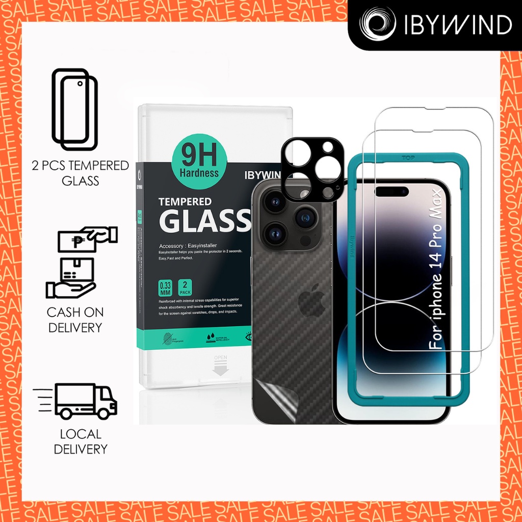 IBYWIND Tempered Glass For IOS 14 Pro Max, with 2 Pcs Tempered Glass,1 ...