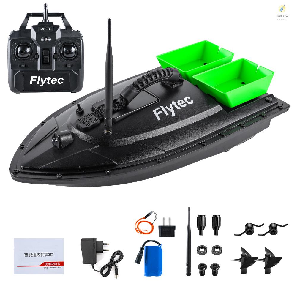 Flytec Fishing Bait Boat 500m Remote Control Bait Boat Dual Motor RC ...