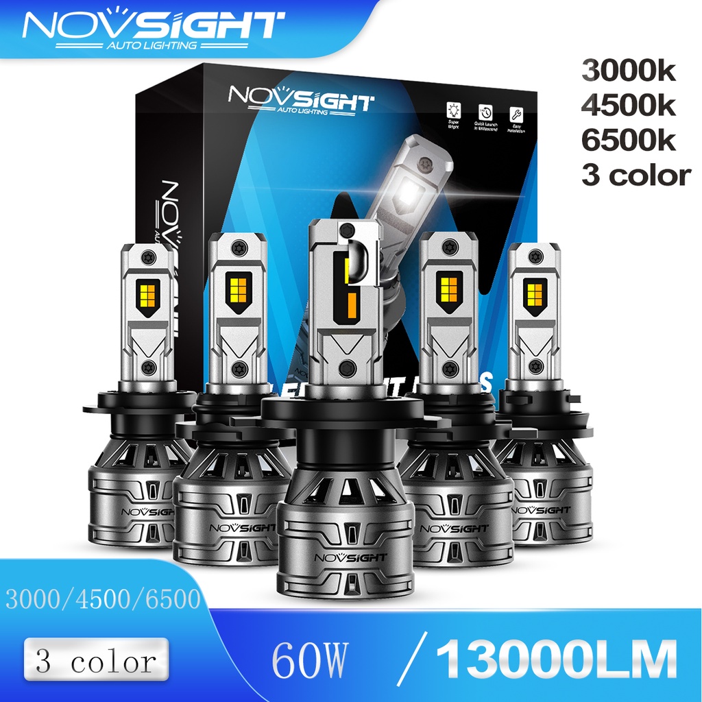 Novsight Newest N61T Switchable three-color car LED headlight H4 H11 ...