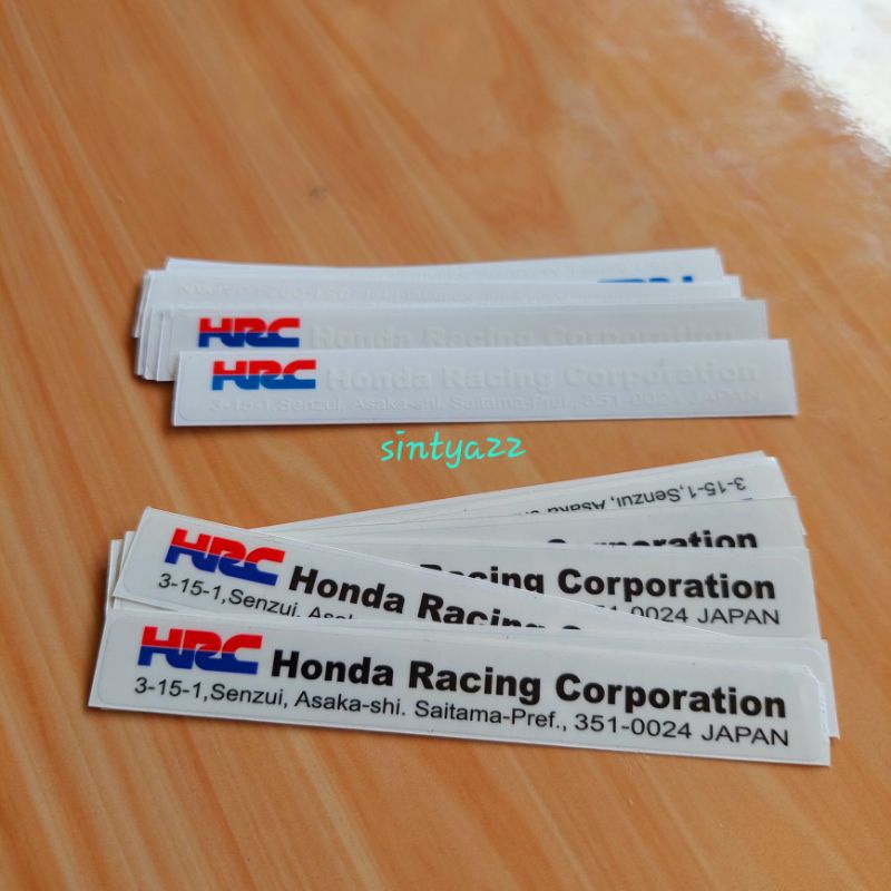 Hrc HONDA RACING CORPORATION Transparent STICKER | Shopee Philippines