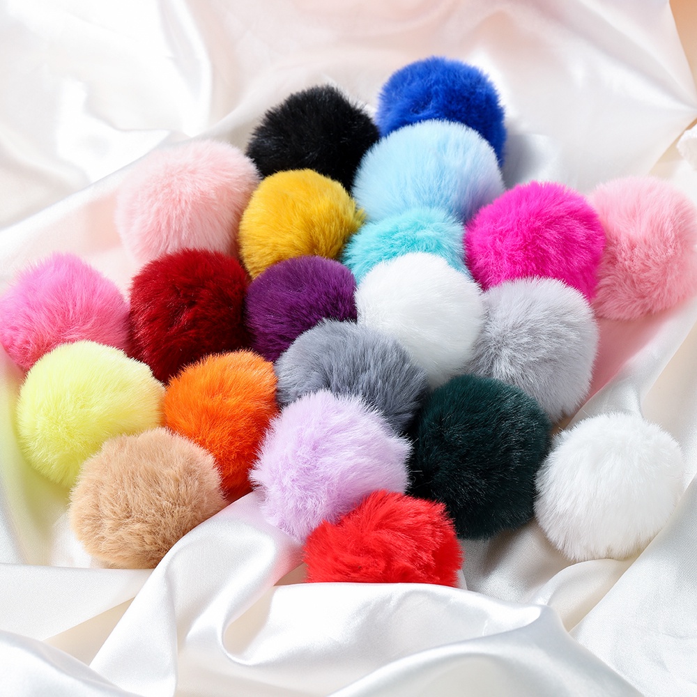 St, Kunkka 5pcs 5cm Imitation Rex Rabbit Fur Ball Pompom Pendant ...