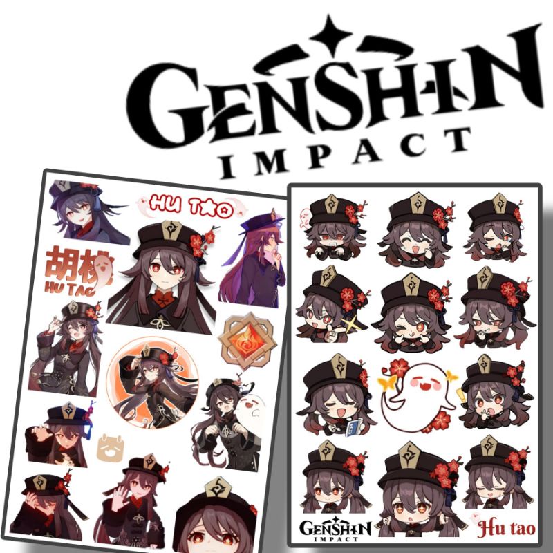 Genshin Impact Sticker Hu Tao Barbara Anime Sticker | Shopee Philippines