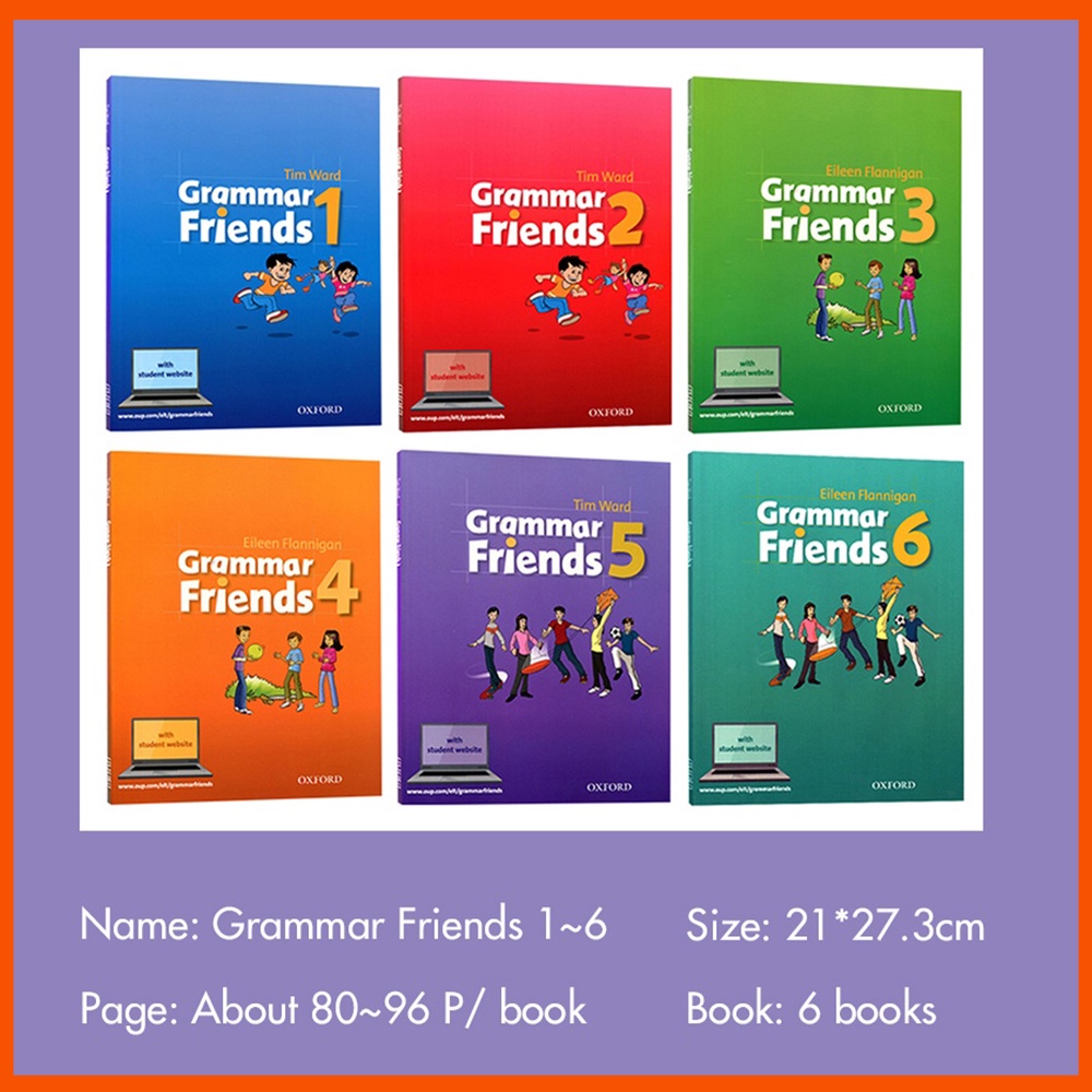 6 Books Oxford Grammar Friends Student's Book 1-6 Grade Grammar Friend ...